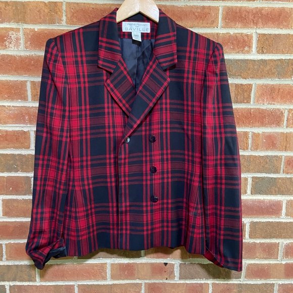 Rena Rowan | Jackets & Coats | Vintage Red Plaid Blazer Rena Rowan For ...